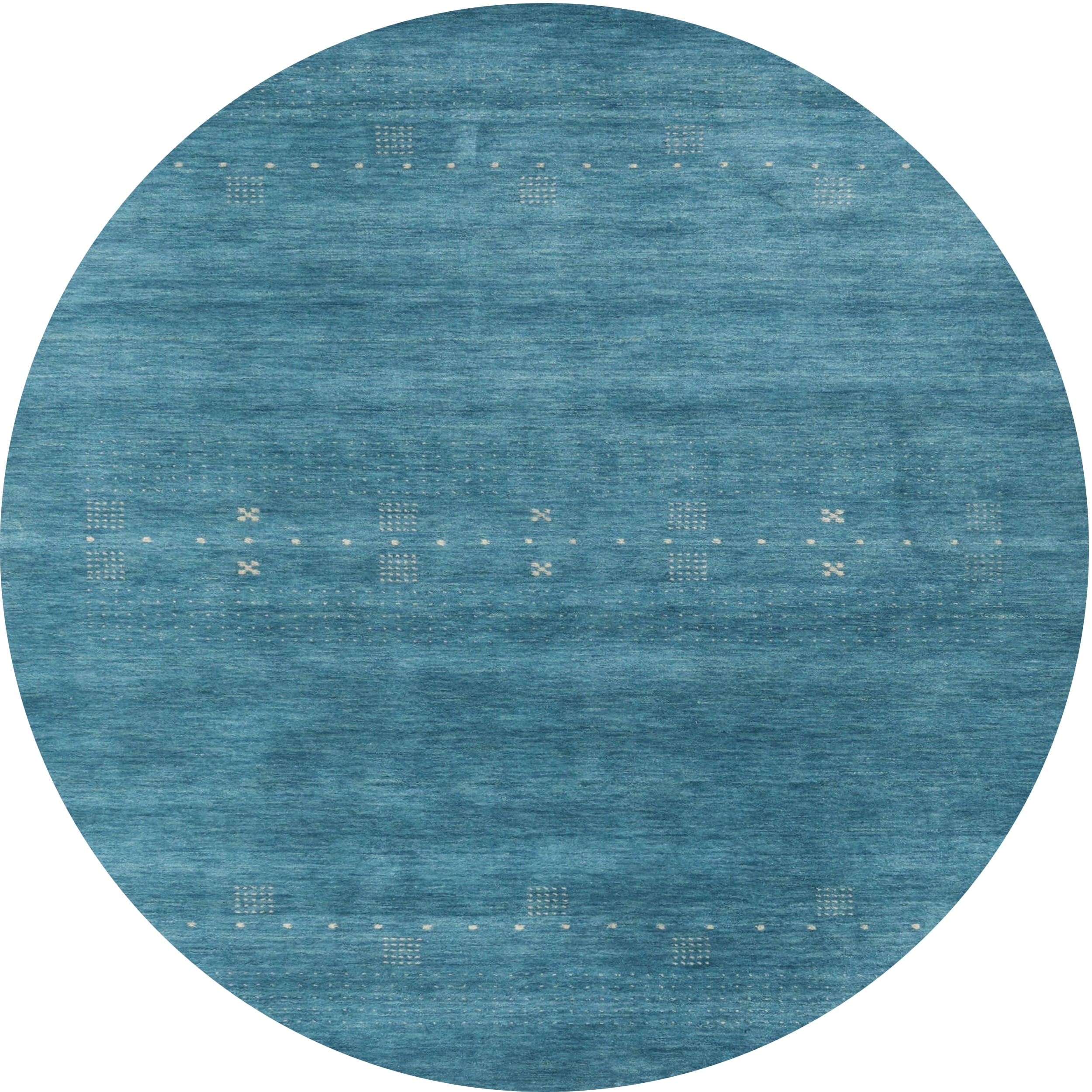 Ahgly Company Indoor Round Contemporary Blue Ivy Blue Abstract Area ...