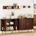 Aisword Sideboard Buffet Cabinet with Storage,Mid Century Modern Fluted ...