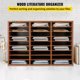 VEVOR Wood Literature Organizer, 27 Compartments, Adjustable Shelves ...