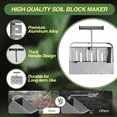 Handheld Soil Blocker, 2-Inch Soil Block Maker Soil Blocking Tool for ...