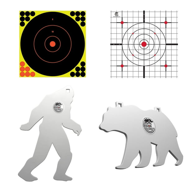Dragon Targets AR500 Steel Bear Target, Sasquatch Target, 12" X 12 ...