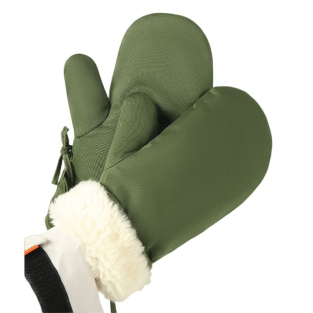 Men's Winter Gloves with String Fleece Lined Mittens Cold Weather ...