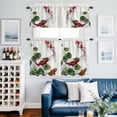 3 Piece Kitchen Curtains and Valances Set Japanese Fish Cafe Curtains ...
