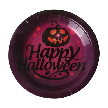 Black Bats Halloween Paper Plates, 9in, 8ct - Walmart.com
