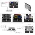RV Car 6 Way Fuse Box Seat Screw Terminal Set 1 into 6 out 12 to 32V ...