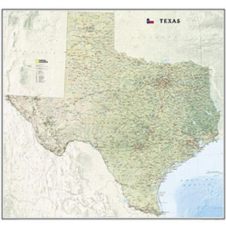 National Geographic Maps RE01020410 Texas State Wall Map Laminated ...