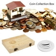"Keyohome Wooden Coin Storage Box, Coin Case Organizer for Collectors ...