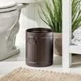 mDesign Steel 2 Gallon Trash Can Wastebasket, Garbage Bin with Handles ...