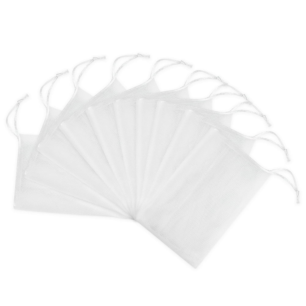 Hemoton 10pcs Exfoliating Mesh Soap Saver Pouch Bubble Foam Net