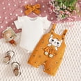 CUZIBR Boys Girls Baby Romper Outfits Short Sleeve Ruffles Crewneck ...