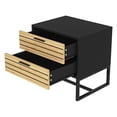 Free Shipping! Hommoo 2 Tier Modern Nightstand with Drawers, Wooden ...