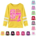 Bainana Long Sleeve Shirt For Girls Child 67 Number Print Crew Neck ...