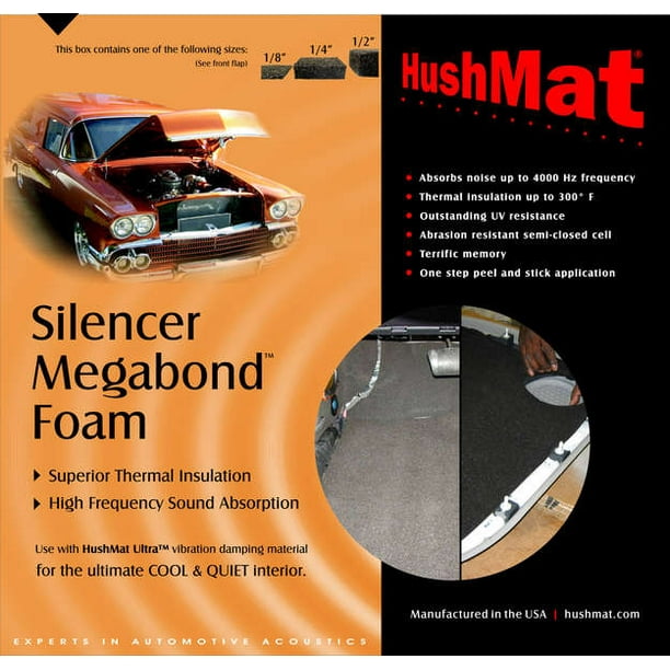 HushMat 20200 Door and Headliner Kit with 1/4-Inch Silencer Megabond ...