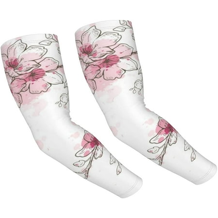 Spring Sakura Flowers Blossom Art Set Hand Drawn Watercolor Style Cute ...