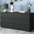 Nmkwnr 6 Drawer Dresser for Bedroom Living Room Office, Black - Walmart.com