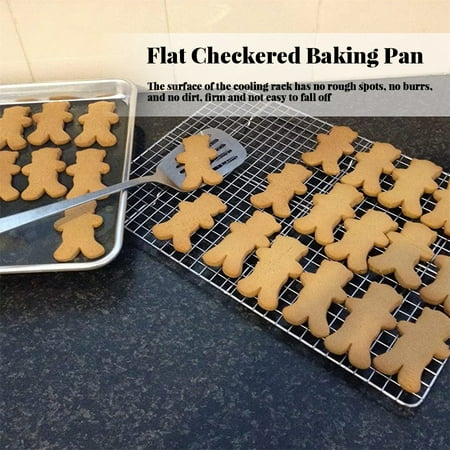 Baking Sheet Checkered Cooling Rack Chef Stainless Steel Rack Flat Pan ...