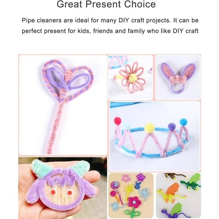 Glitter Pipe Cleaners For Craft 250 Pieces Pipe Cleaner Wire Christmas ...