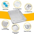 12.5 Inch Toaster Oven Pan with Rack Set, Stainless Steel Baking Pan ...
