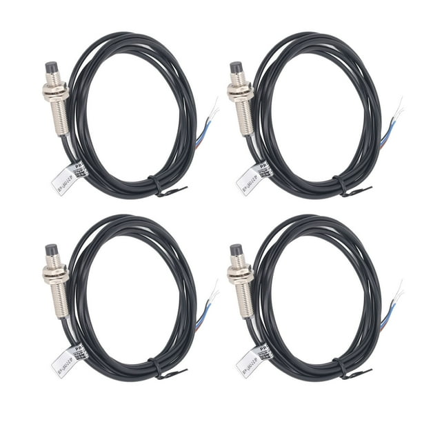 Proximity Sensor, PNP Output 6-36VDC IP67 4 Set 2mm Detection Inductive ...