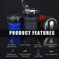 Car Ashtray, Portable Smokeless Cylinder Cup Holder Ash Tray, Smokeless ...
