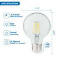 Great Value G25 LED Bulb, 5.5-Watt (60W Equivalent) Daylight White ...