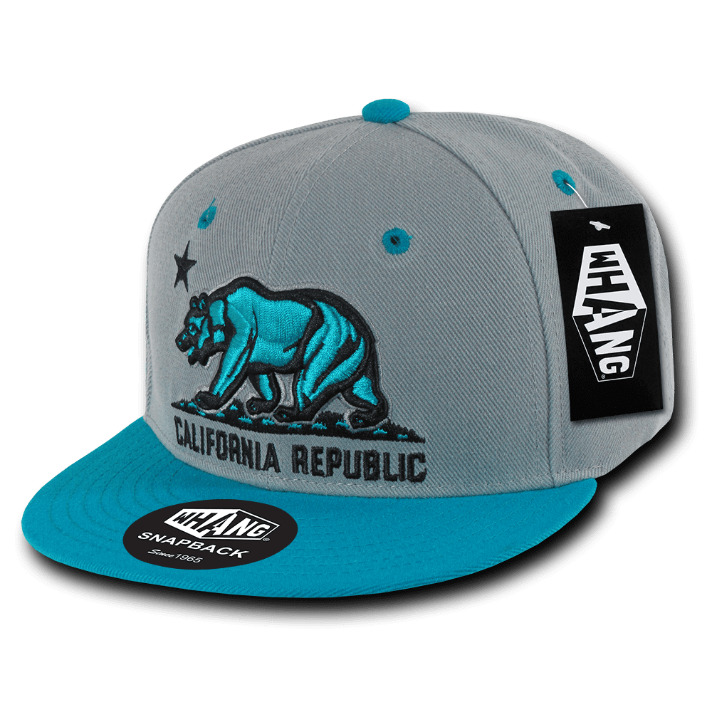 WHANG 3D California Republic Bear Snapback Caps Cap Hats Hat For Men ...