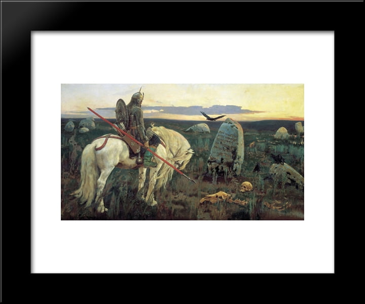 A Knight At the Crossroads 20x24 Framed Art Print by Viktor Vasnetsov ...