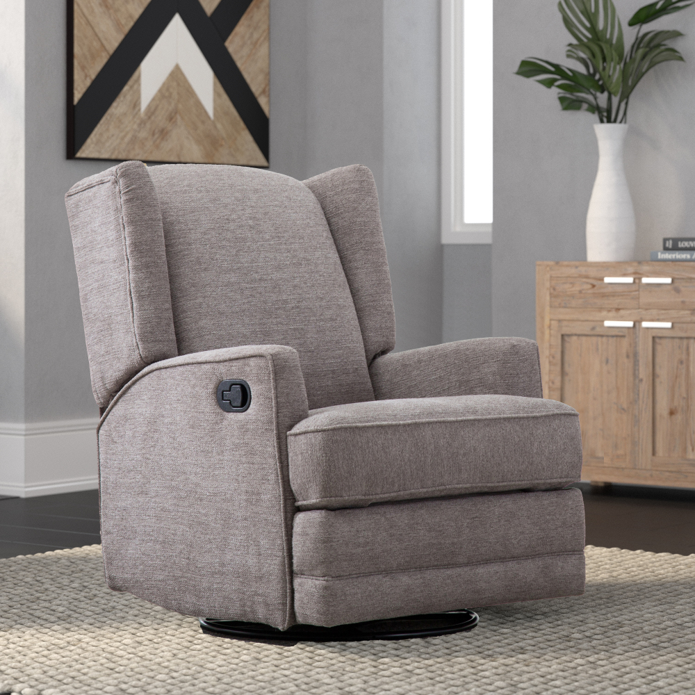 Upholstered Seating Wing Back Glider Swivel,Swivel Glider Reclining ...