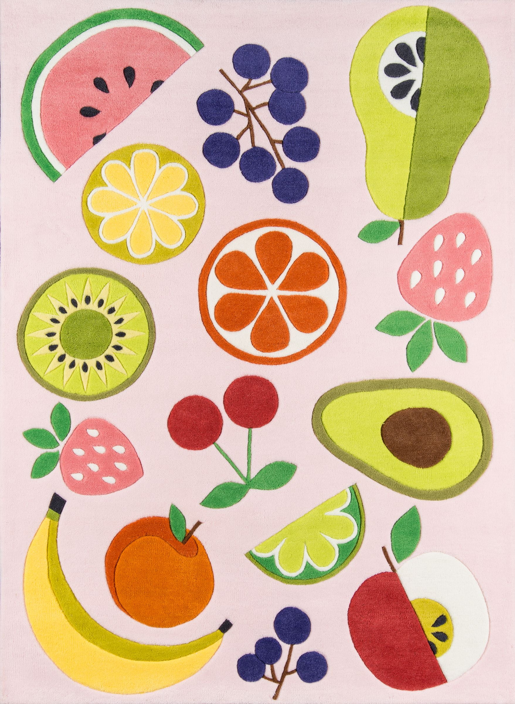 Novogratz Vintage Fruit Pink Rug, PINK - Walmart.com