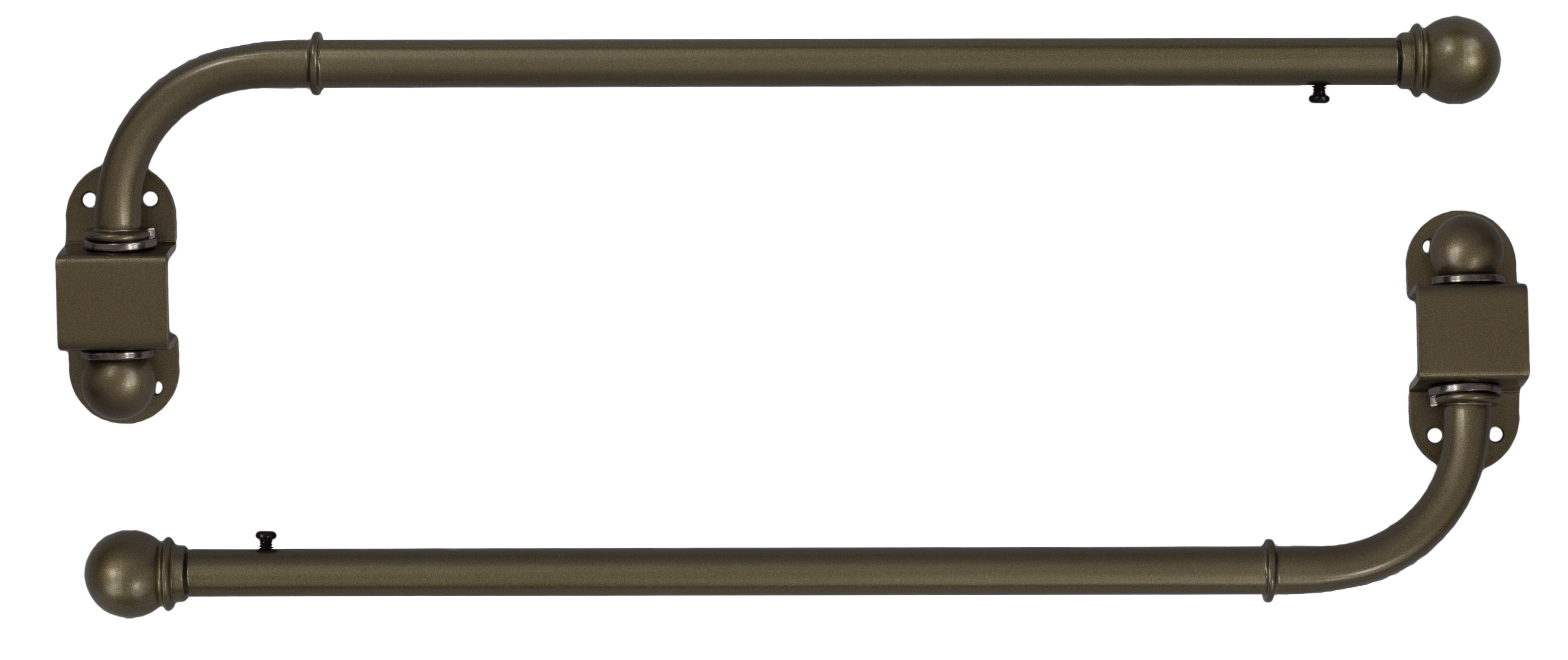 Urbanest 1/2” Adjustable Wall Mounted Swing Arm Rods 14"-24", Antique ...