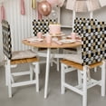 Black Gold Mosaic Chair Back Covers Set of 6 Rustic Abstract ...