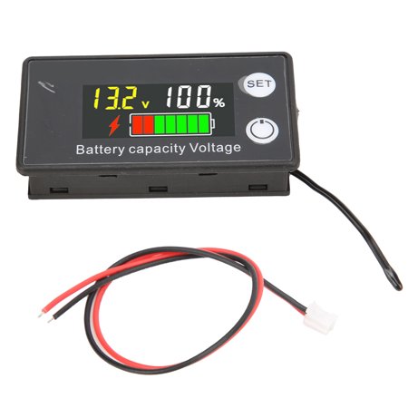 DC Voltmeter, DC8-100V Pluggable LCD Color Screen Battery Capacity ...