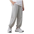 CHEEREAM Baggy Jogger Pants For Kids Wide Leg Elastic Waist Trouser ...