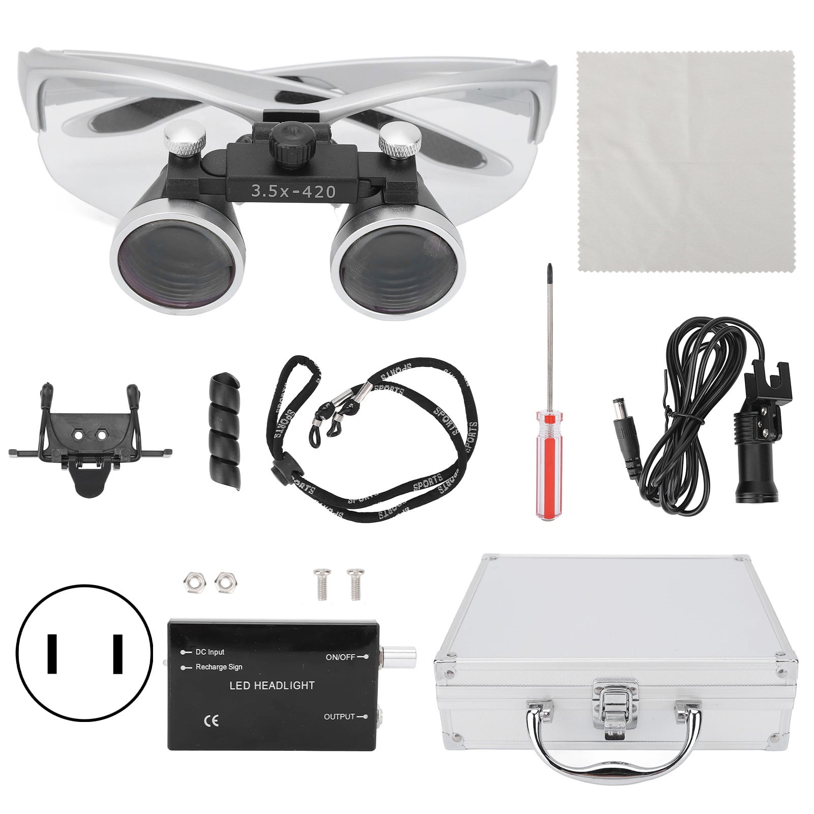 Lupa quirúrgica, lupa quirúrgica 3.5X, lupa con diadema, lupa ...