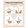 Cat Door for Window, 31-36" Adjustable, 4 Lock Modes, Aluminum Frame ...