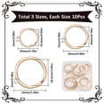 1Set 30Pcs 3 Styles Iron Split Rings Double Loops Jump Rings Light Gold ...