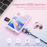 MECHEN M3 Portable MP3 Music Player 64GB with Bluetooth 5.3 Memory ...