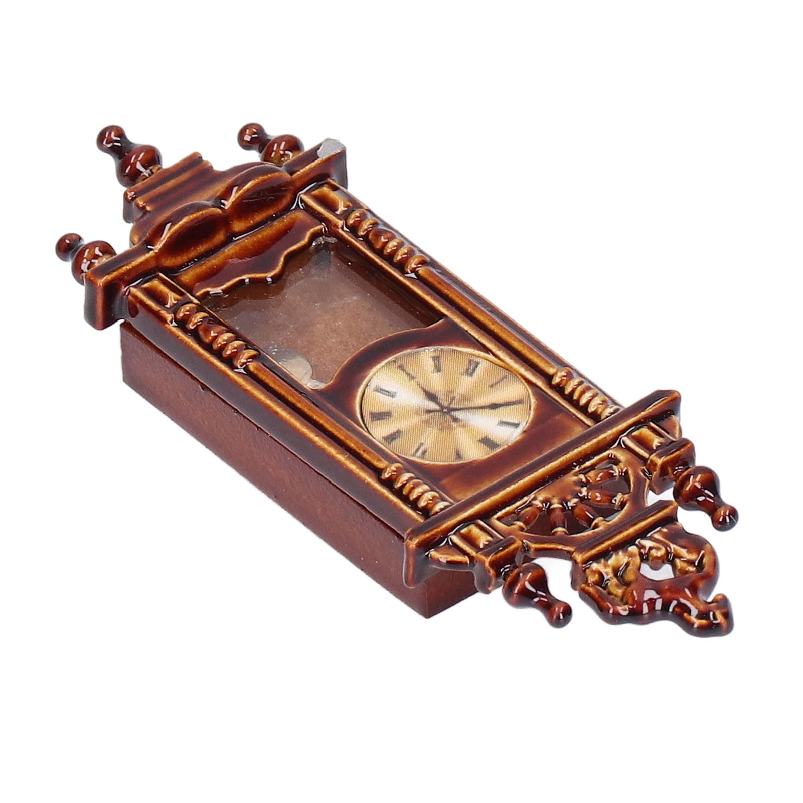 Antique Dollhouse Wall Clock, 1:12 Scale Elegant Alloy Dollhouse Clock ...