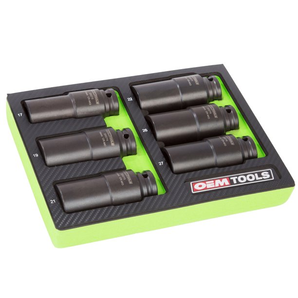 OEMTOOLS 25276 6 Pack Crank Bolt Socket Set, Metric Deep Socket Set ...