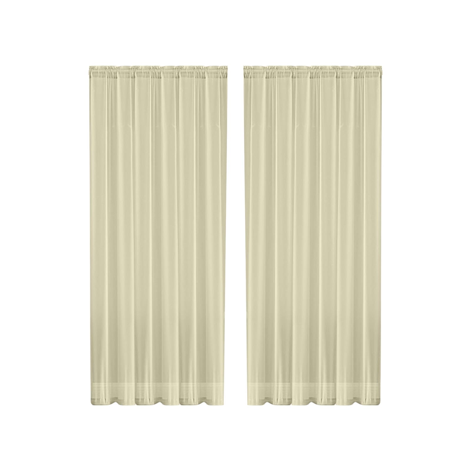 Click here for Generic Beige Solid Color Semi Sheer Curtains Poly... prices
