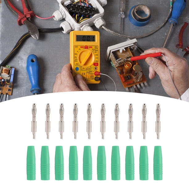 Paquete de 10 Conectores Banana de Soldadoura de 4mm, Adaptador de ...