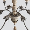 LNC French Country Chandelier Lighting 6-Lights Handmade White Pendant ...