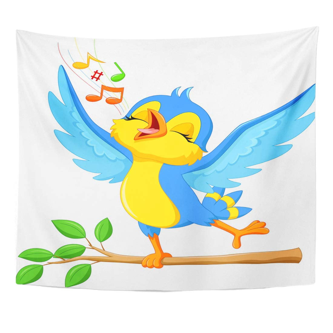 Cute Cartoon Birds Singing