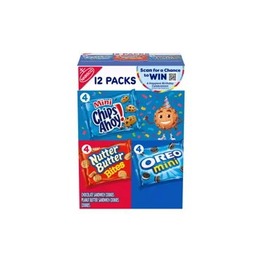 Nabisco Cookies & Cracker Variety Pack, OREO, RITZ & CHIPS AHOY!, 30 ...