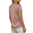 Ashirexll Tops for Women Trendy Fashion Solid Color Leisure Summer T ...