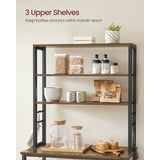 Bakers Rack for Kitchen, 6-Tier Kitchen Shelves with 6 Hooks, Microwave ...