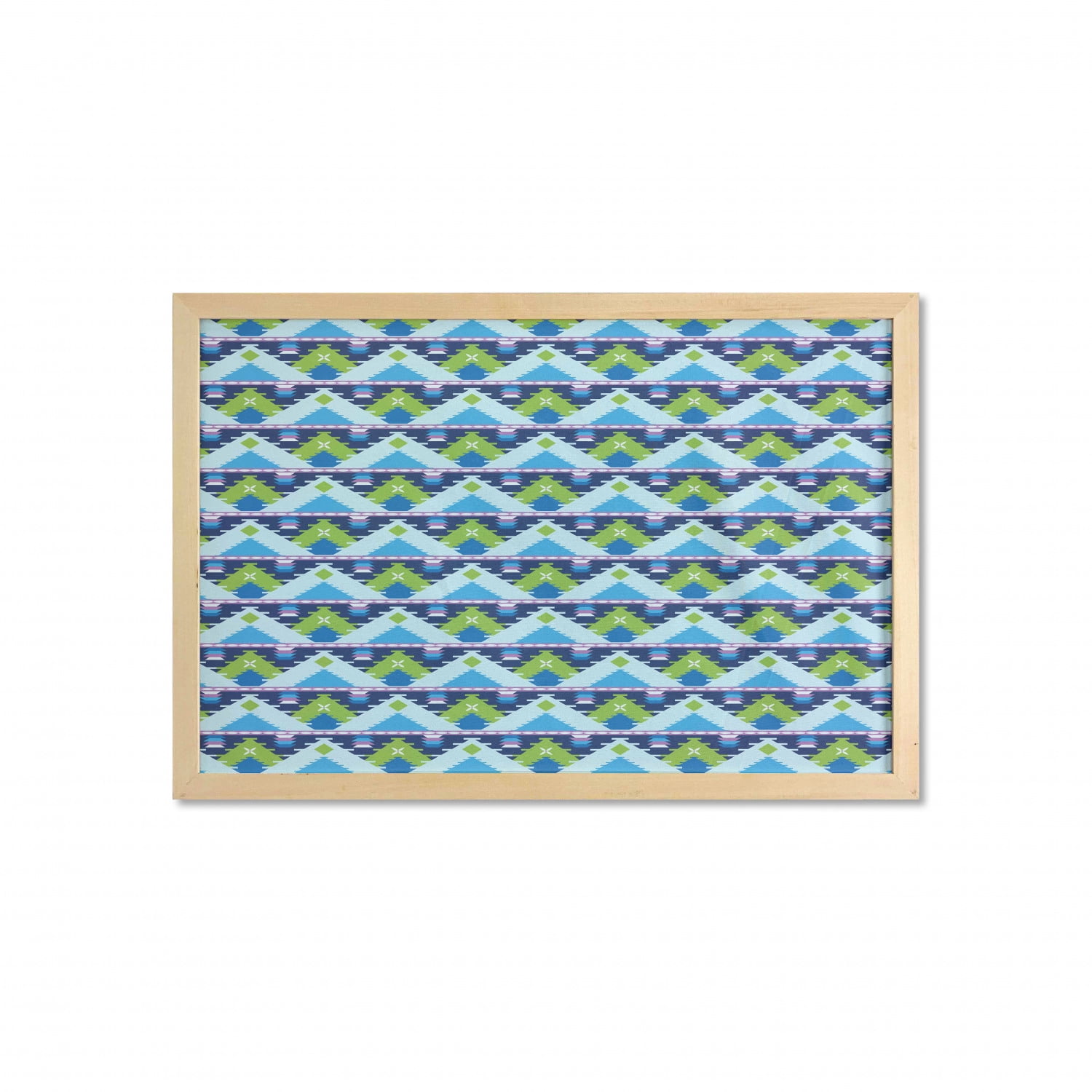 Geometric Wall Art with Frame, African Ethnic Motifs Squares and ...