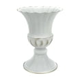 ACDANC Vintage White Metal Planter Pots,Small Vase Roman Flower Vase ...