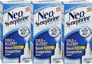 Neo-Synephrine Nasal Decongestant Spray Regular Strength 15ml ( 3 pack ...