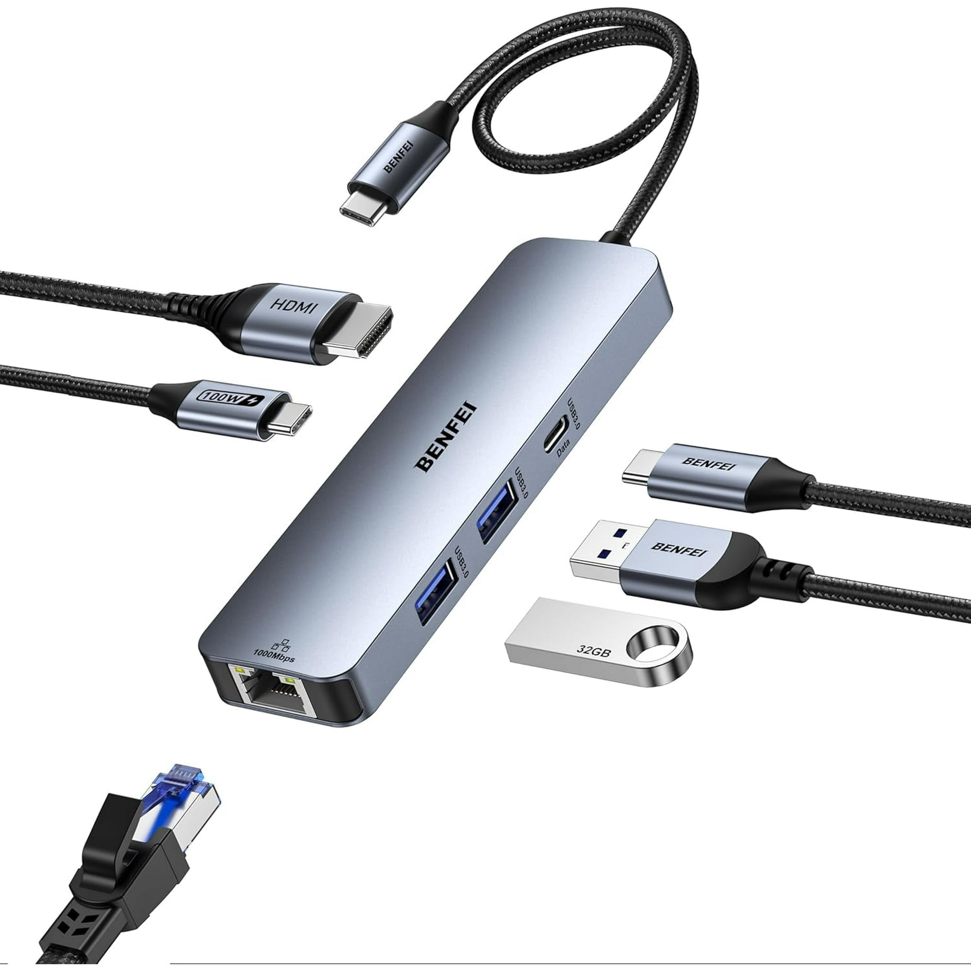Click here for Benfei 6-In-1 Usb C Hub With Hdmi(4k@60hz)  2 Usb-... prices